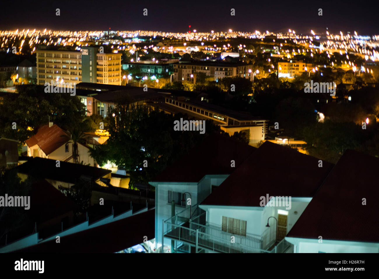 Night view of the city, Windhoek, Namibia Stock Photo - Alamy