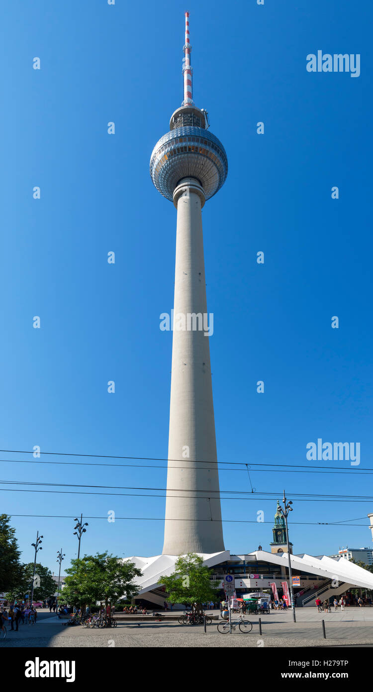 The Fernsehturm (TV Tower) in Alexanderplatz, Berlin, Germany Stock ...