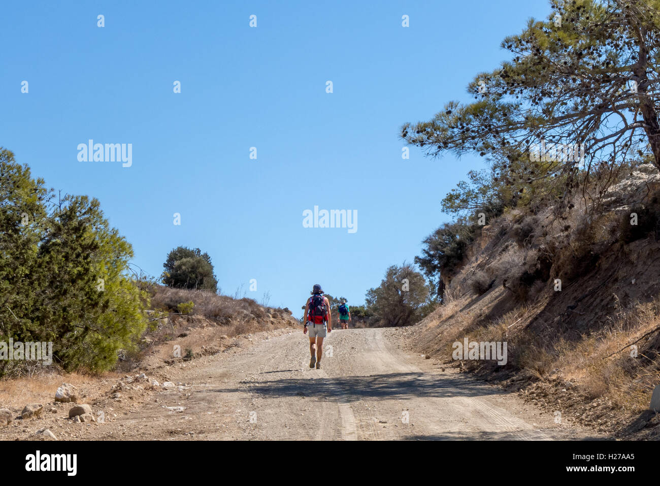 Ramblers walking in the Karpasia region of northern Cyprus Stock Photo ...