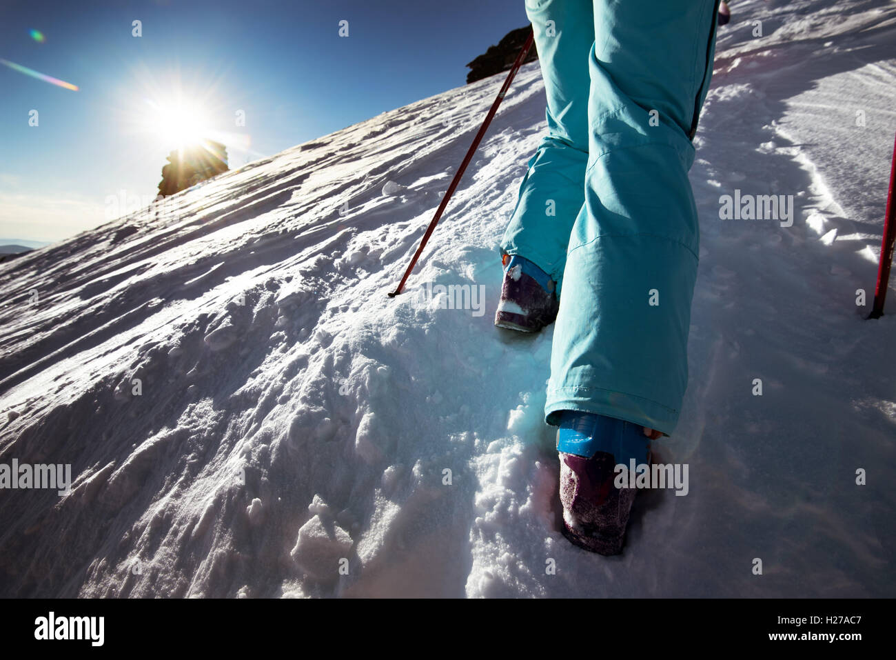 Skier foot of mountain hi-res stock photography and images - Alamy