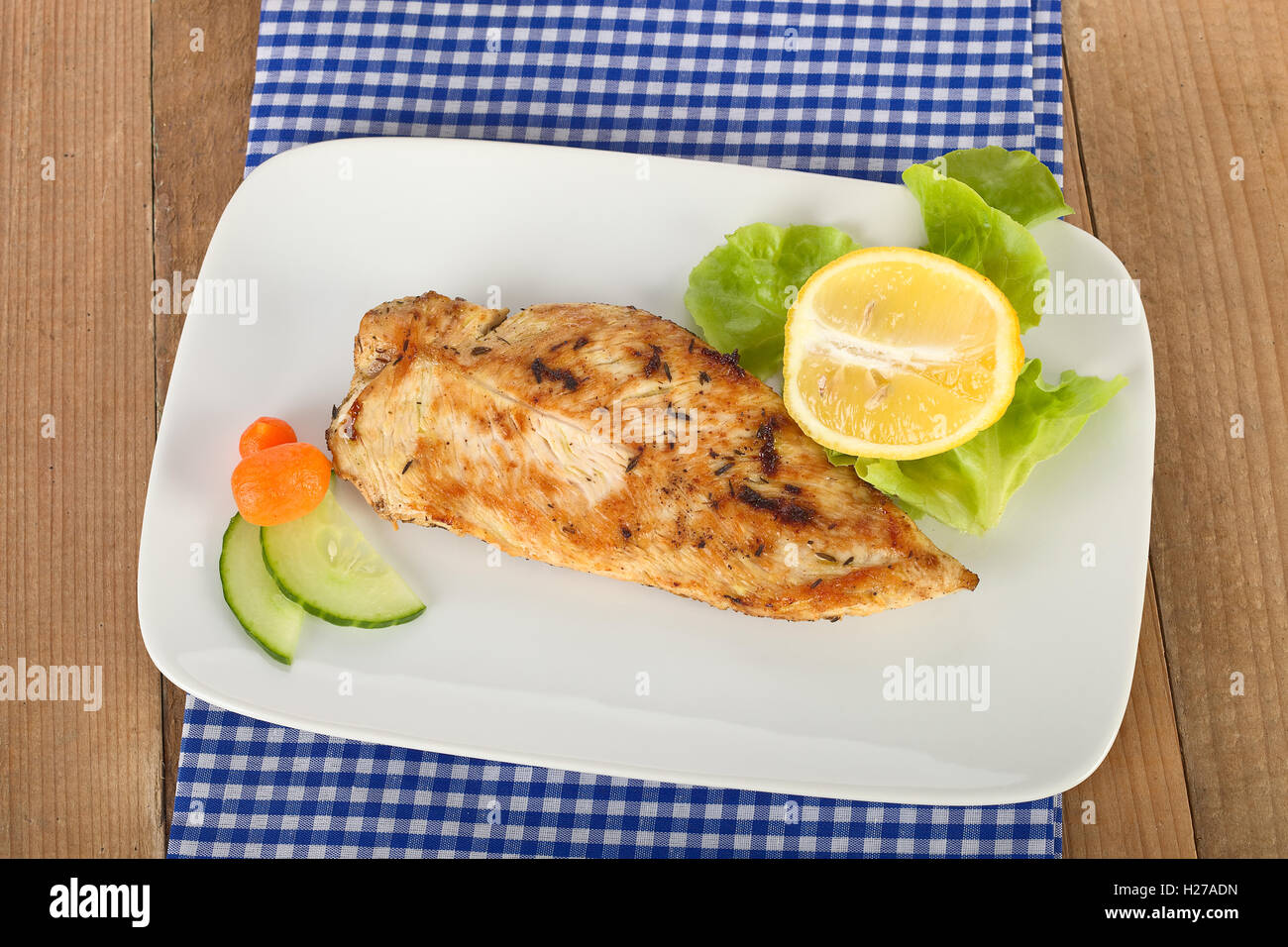 Turkey fillet on a plate Stock Photo - Alamy