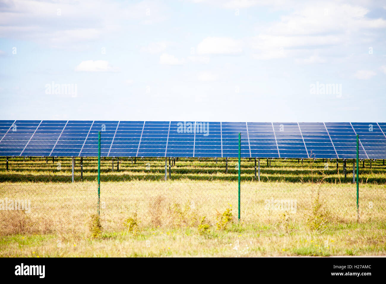 solar panels on a field Stock Photo - Alamy