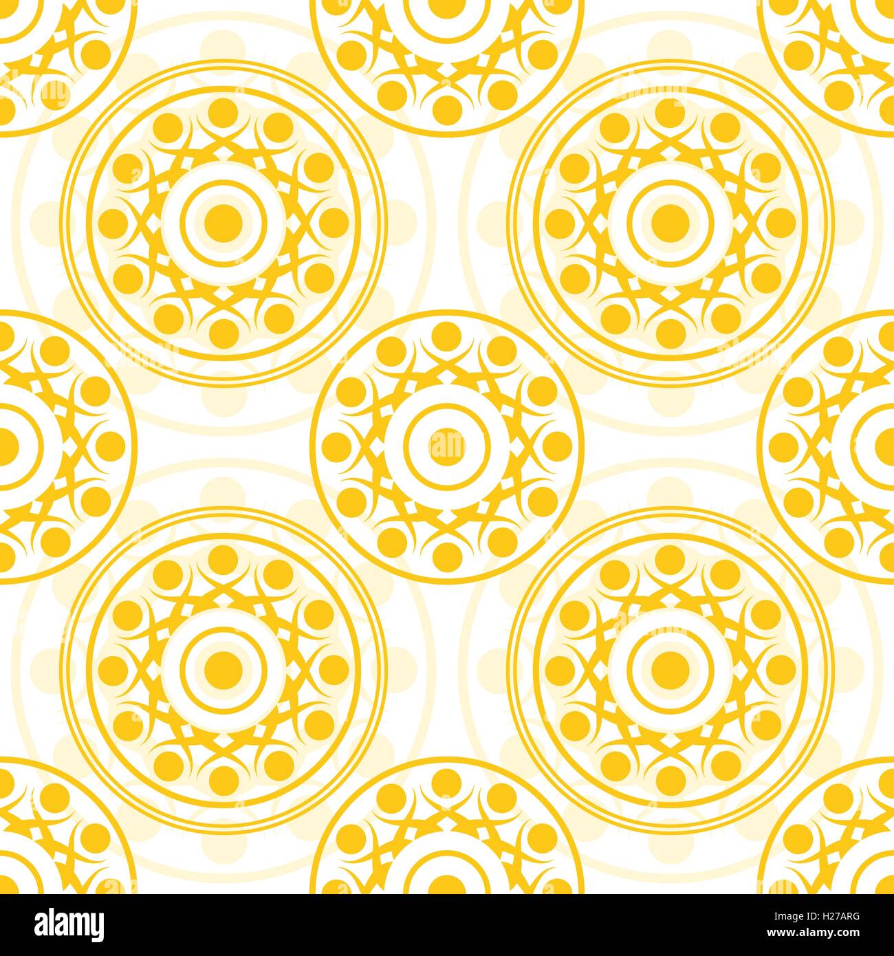 yellow abstract form circles seamless pattern vector background Stock ...