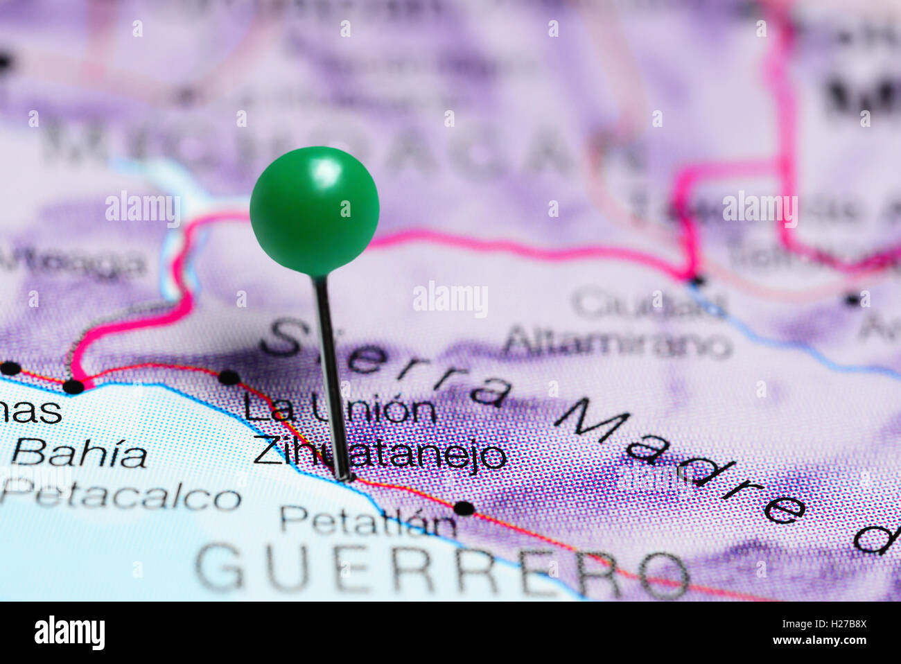 Zihuatanejo map hi-res stock photography and images - Alamy
