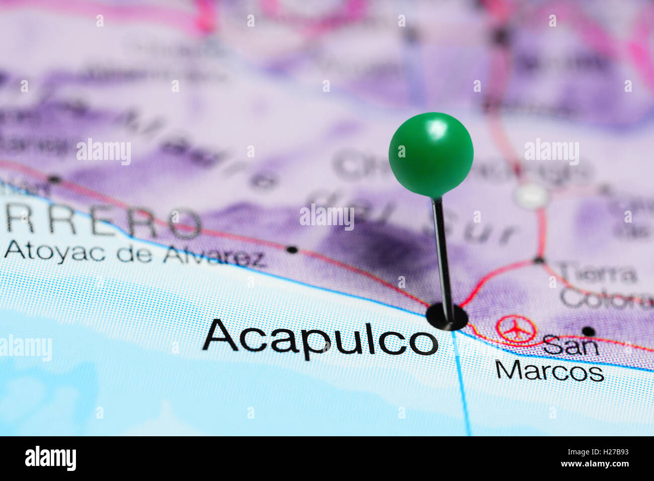 Map of acapulco mexico hi-res stock photography and images - Alamy