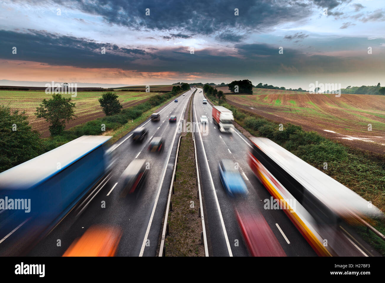 Rural motorway hi-res stock photography and images - Alamy