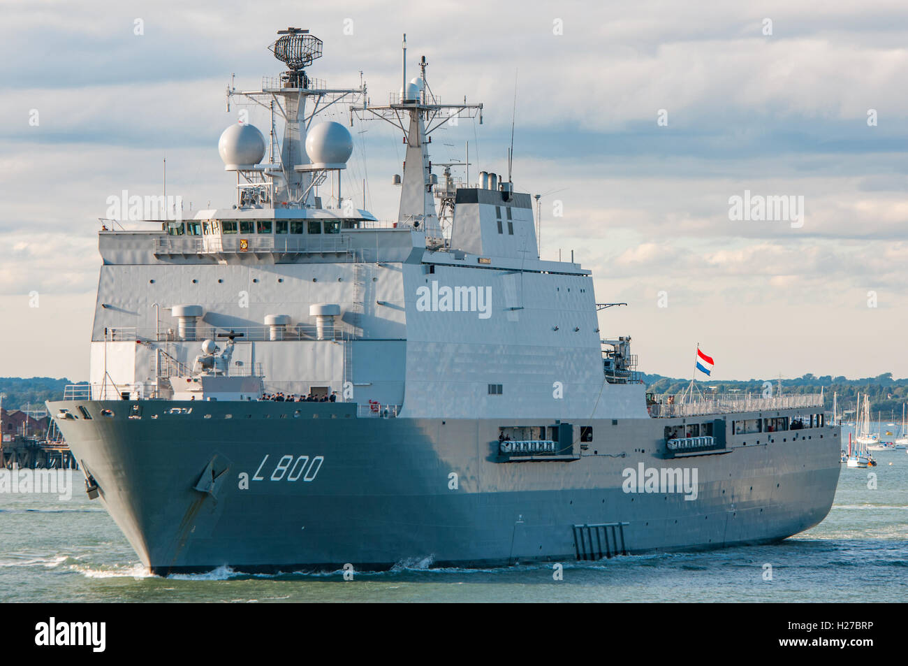 HNLMS Rotterdam (L800) at Portsmouth, UK on the 22nd September 2016 ...