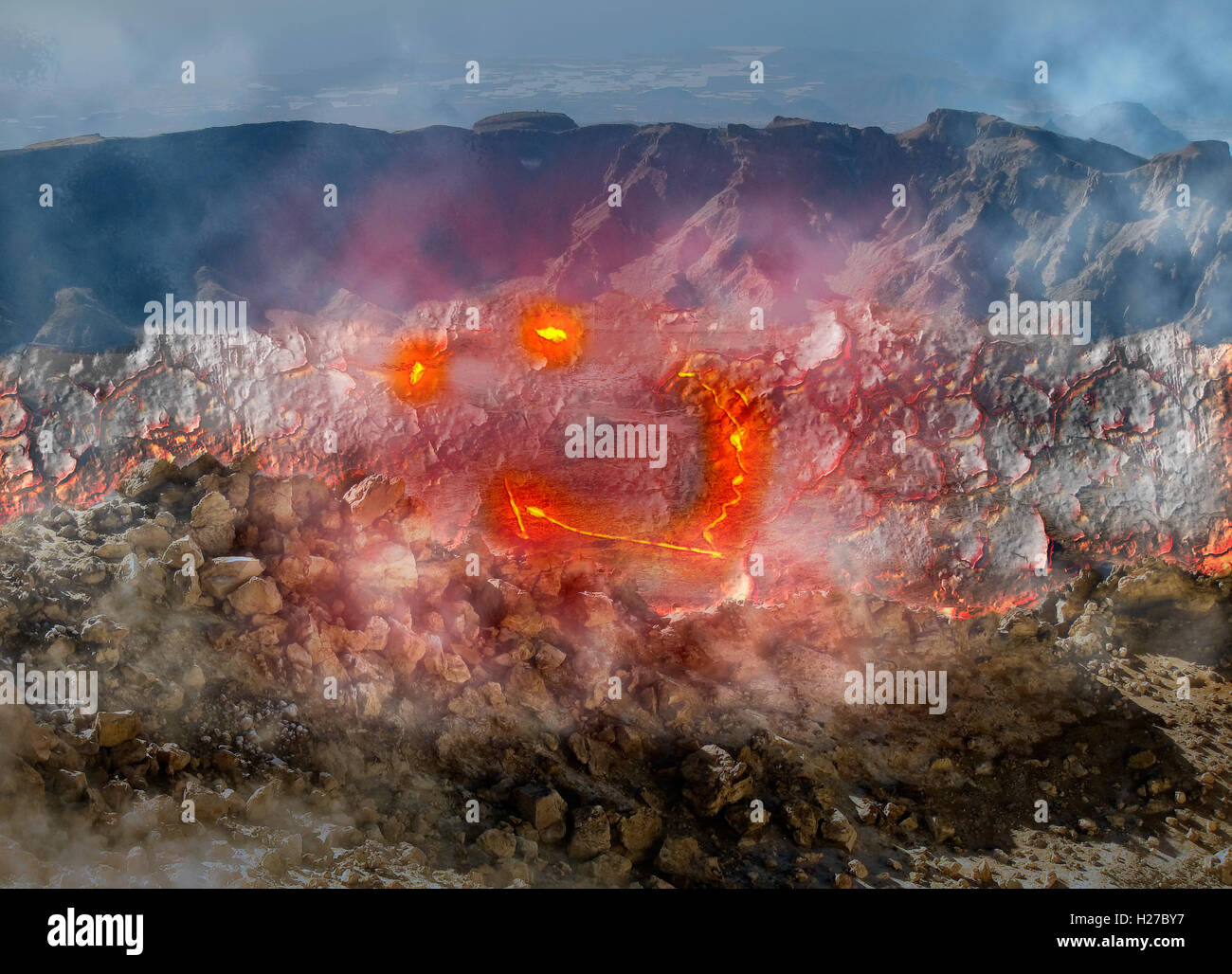 Smiling Kilauea volcano Stock Photo - Alamy