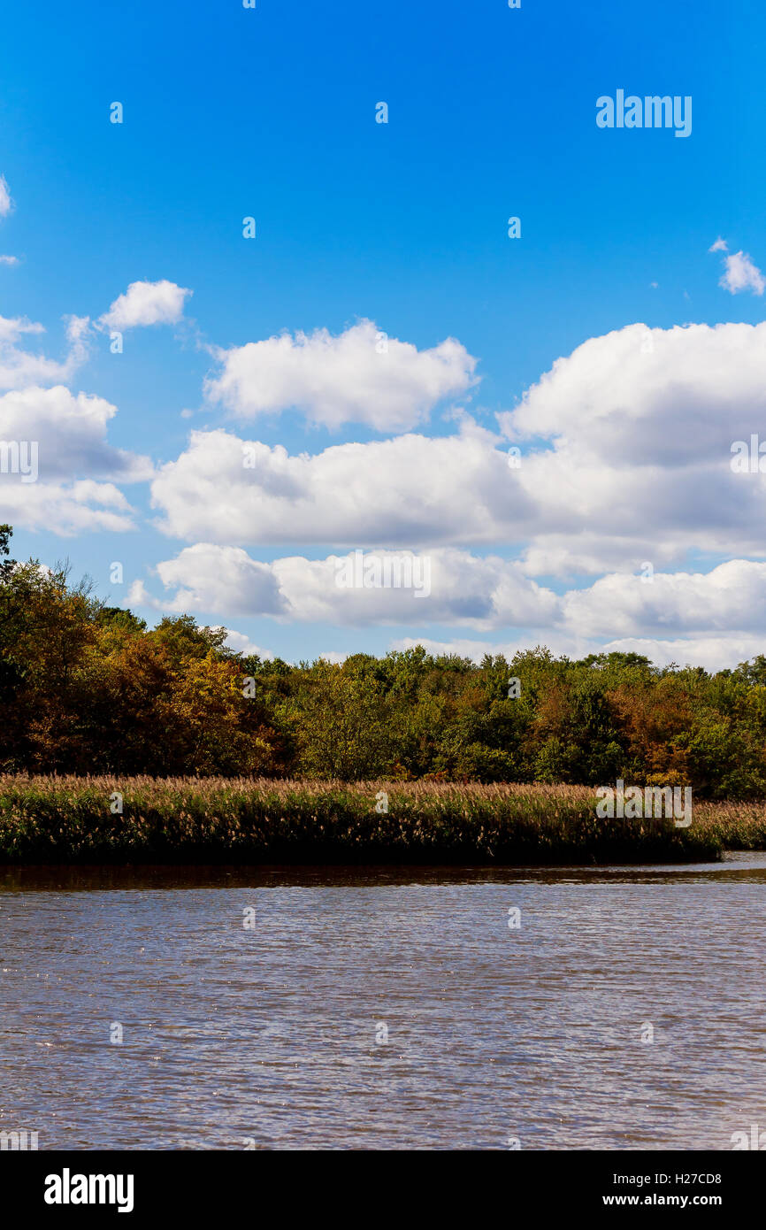 reflections of clouds and blue sky river sky cloud Stock Photo - Alamy