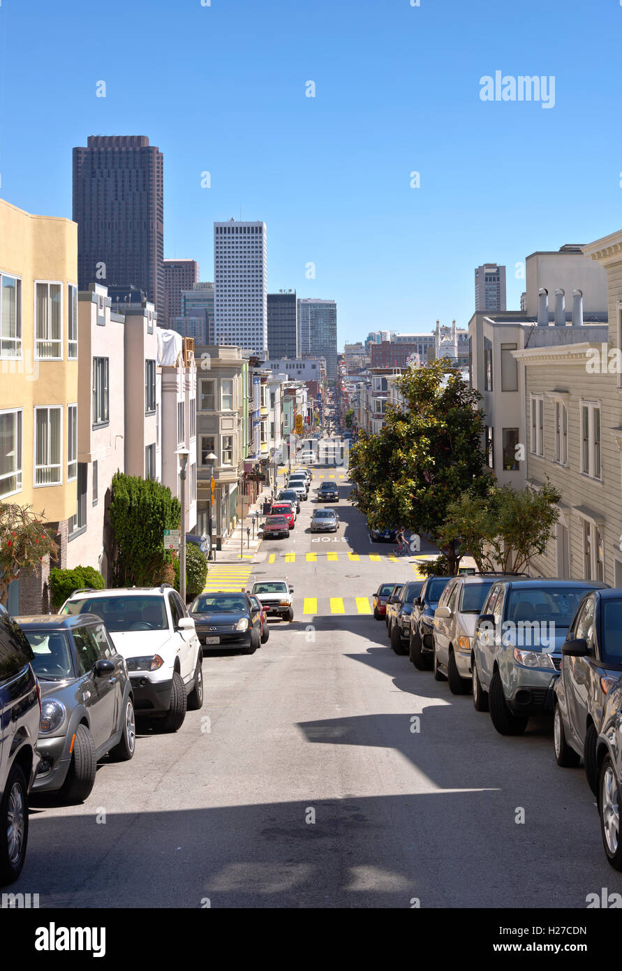 San Francisco California street scene and traffic Stock Photo - Alamy