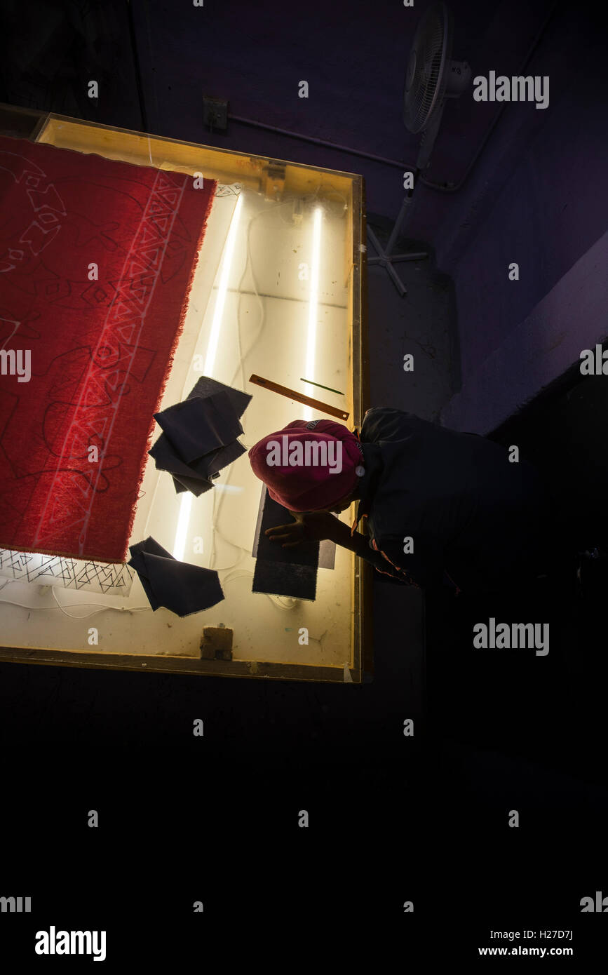 Sewing workshop working with traditional African print in Windhoek ...