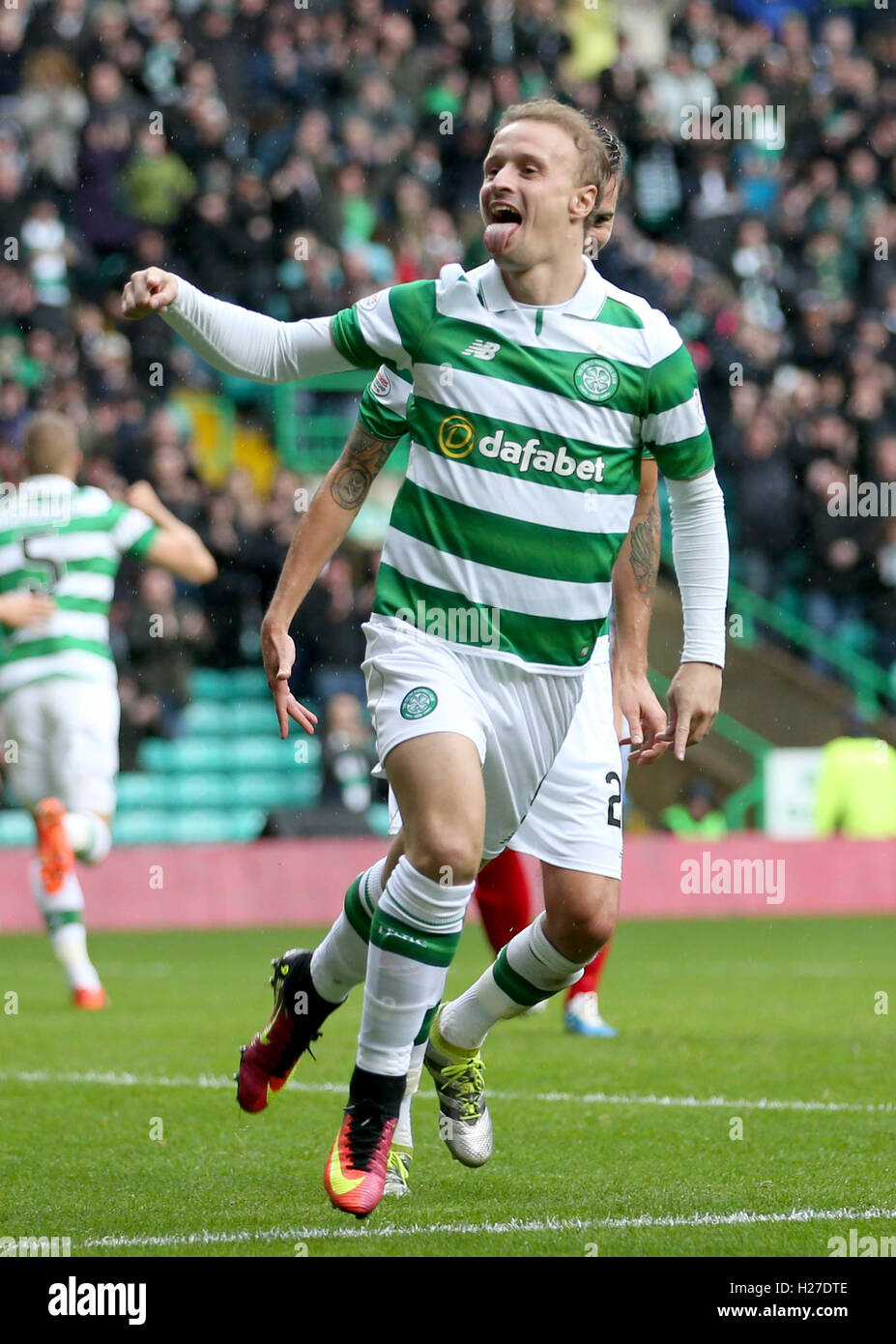 Celtic's Leigh Griffiths celebrates scoring his sides fourth goal of ...