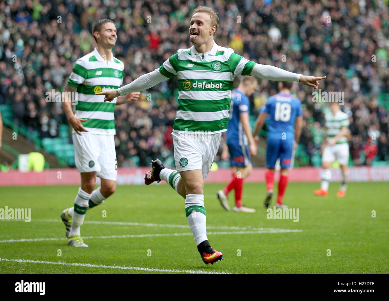 Celtic's Leigh Griffiths celebrates scoring his sides fourth goal of ...