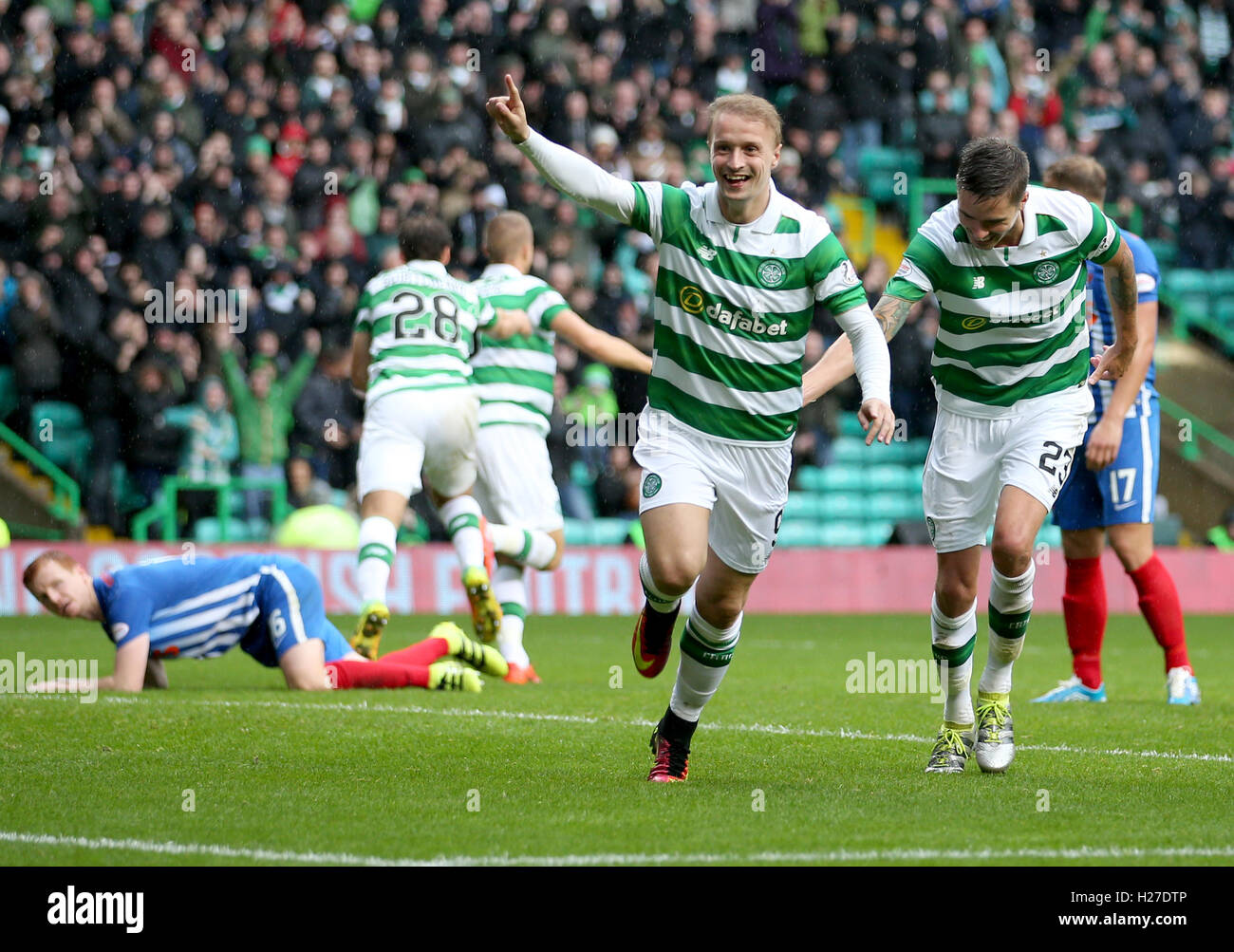 Celtic's Leigh Griffiths celebrates scoring his sides fourth goal of ...