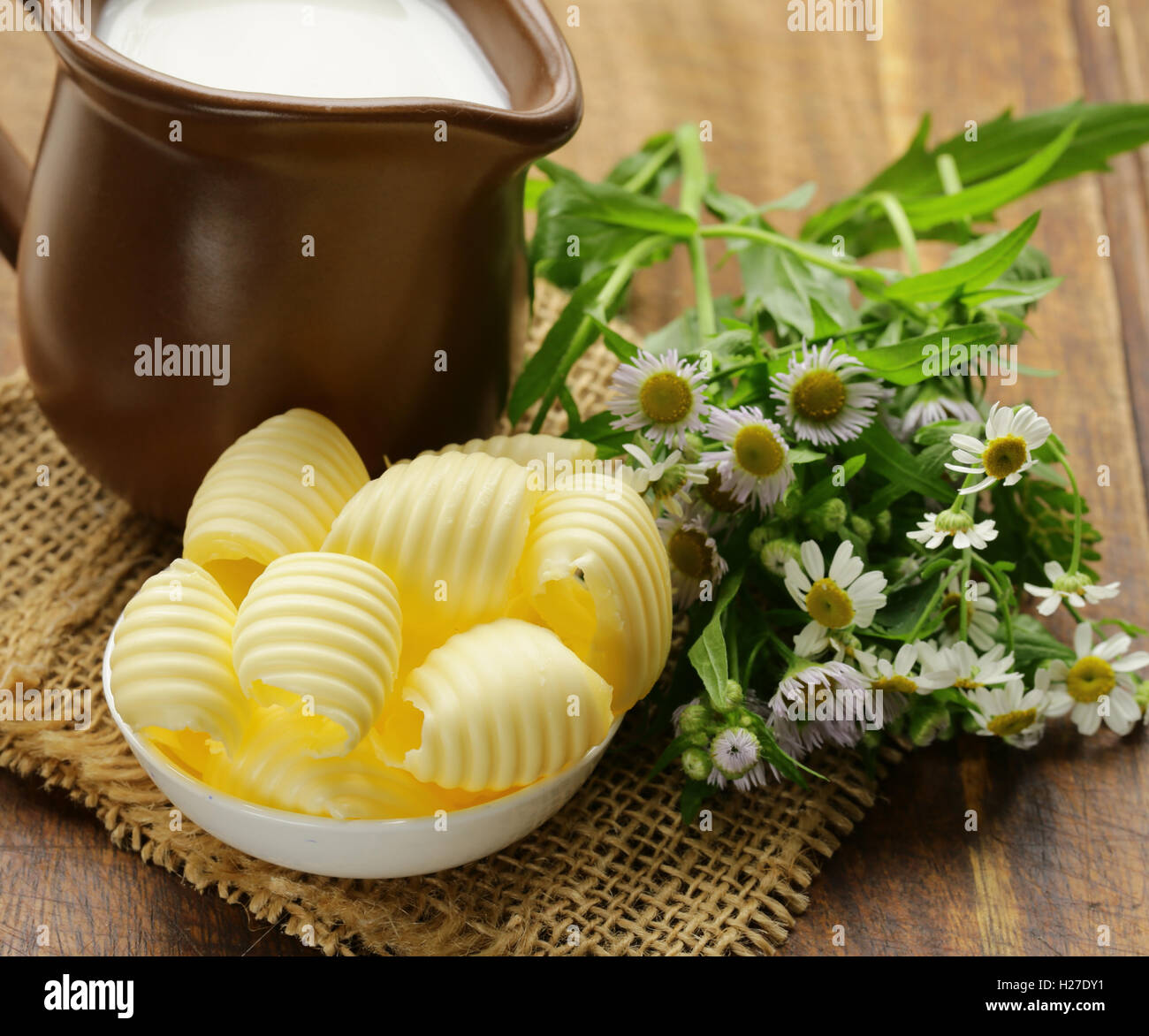 natural organic butter, dairy product Stock Photo - Alamy