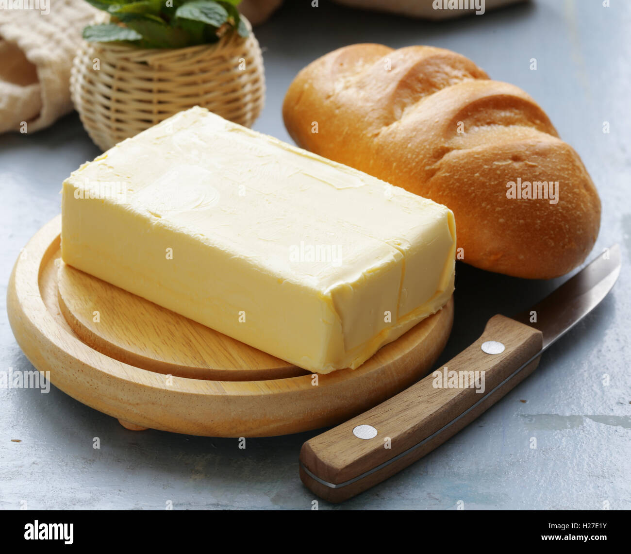 natural organic butter, dairy product Stock Photo - Alamy