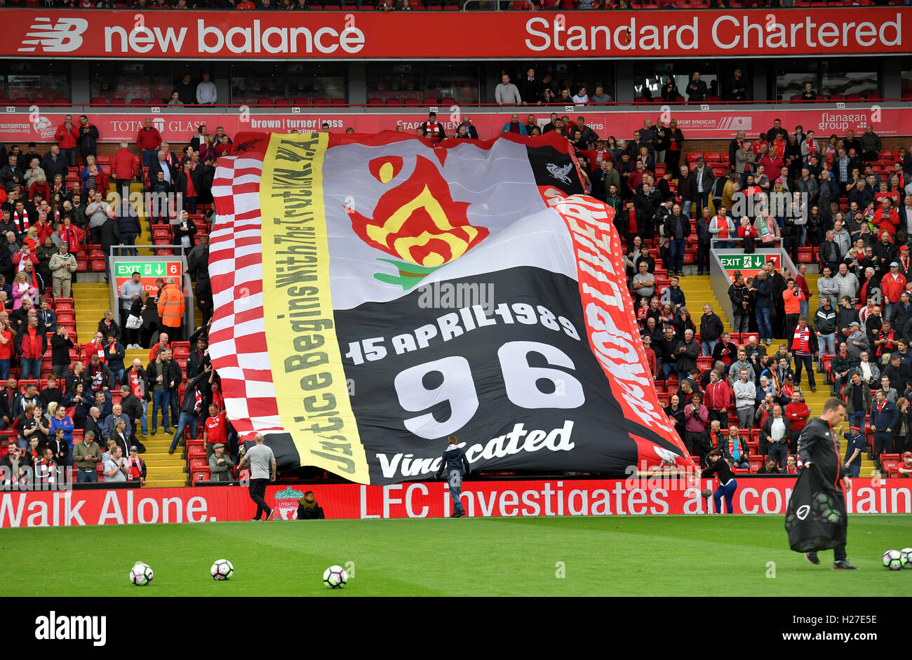 Liverpool hillsborough banner hi-res stock photography and images - Alamy
