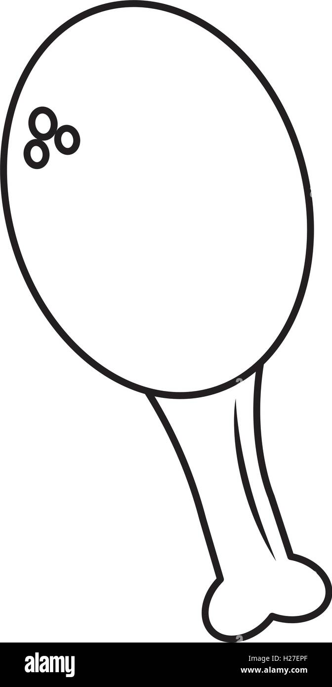 Cooked chicken drumstick in Black and White Stock Photos & Images - Alamy