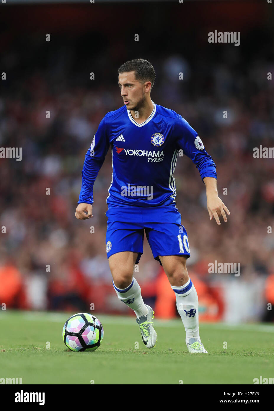 Chelsea's Eden Hazard during the Premier League match at the Emirates ...