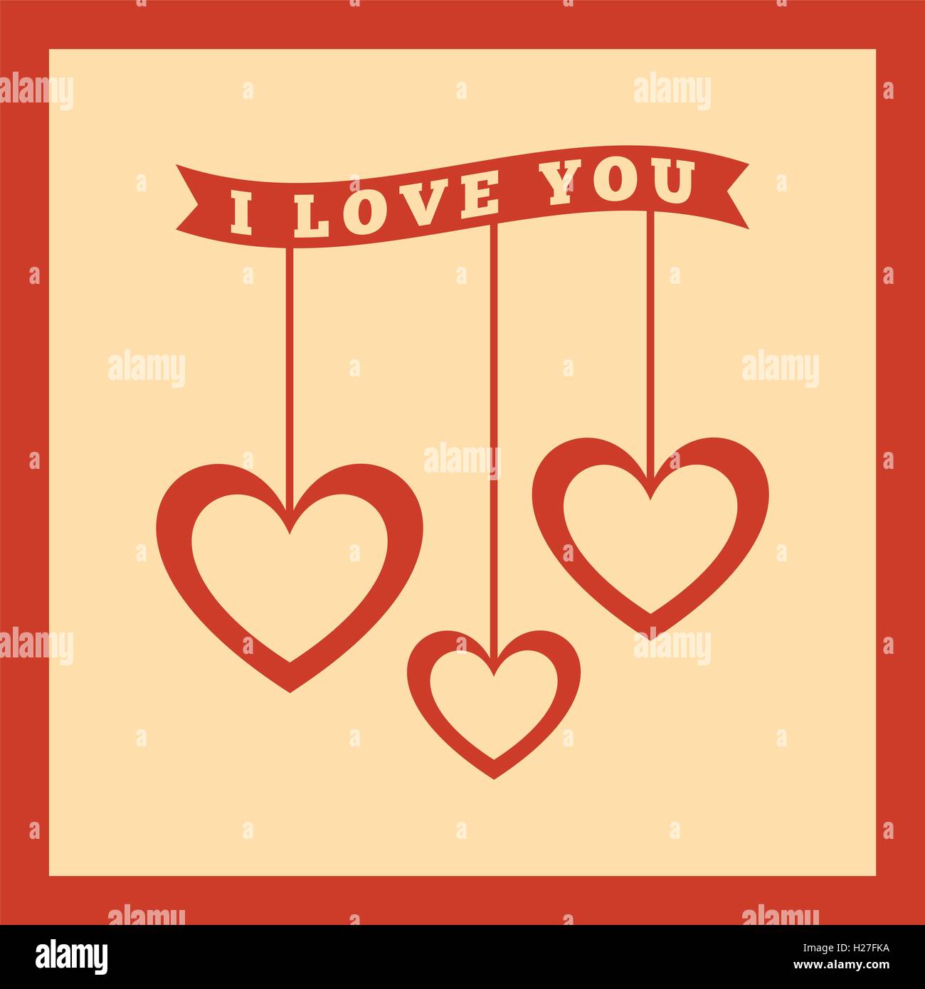 love romantic card isolated Stock Vector Image & Art - Alamy