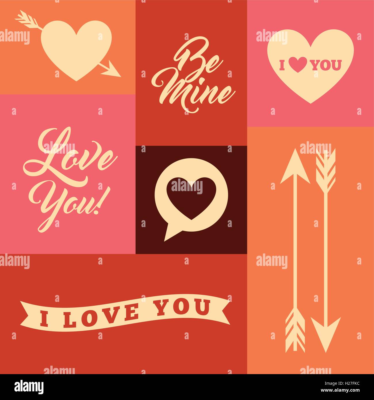 love romantic card isolated Stock Vector Image & Art - Alamy