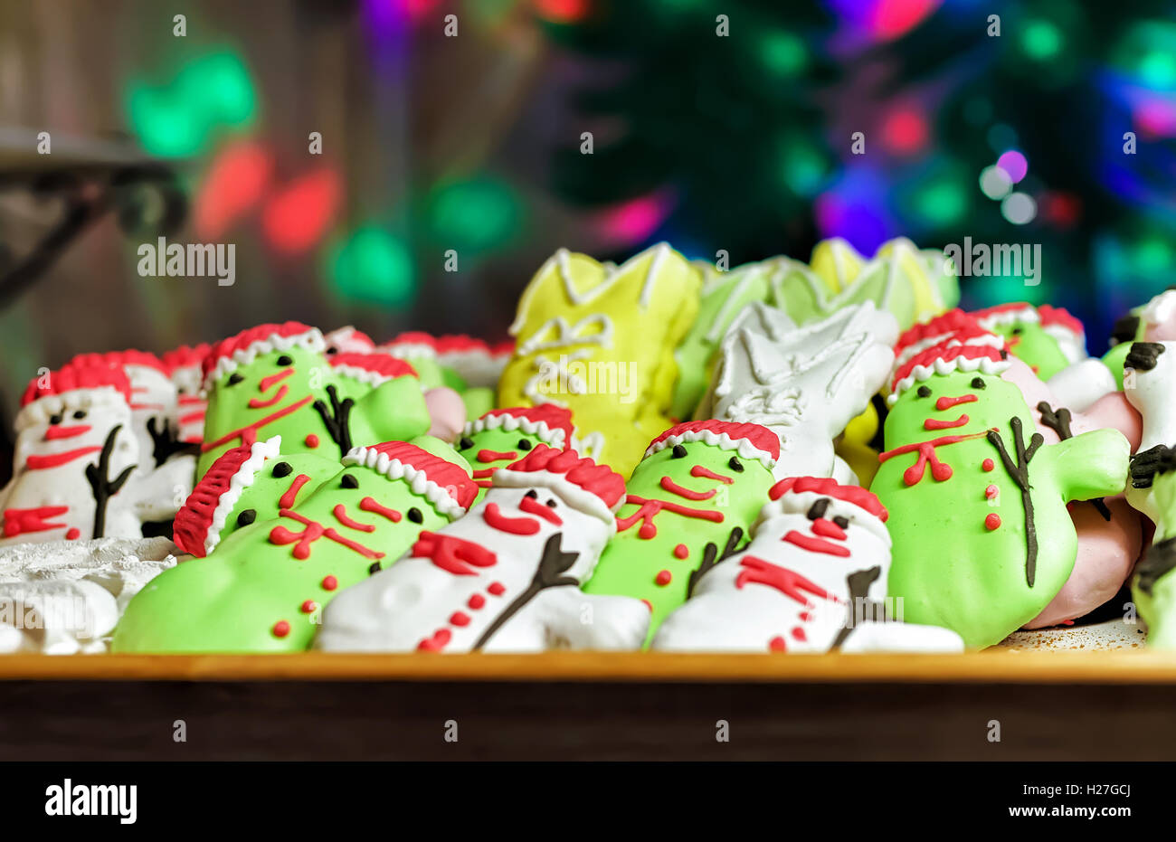 Stall with traditional colorful and festive sweets in Christmas Market ...