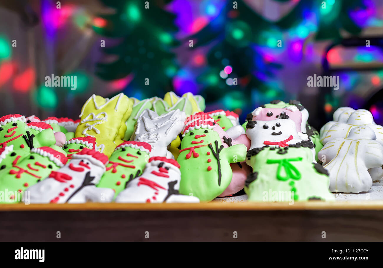 Stall with traditional colorful and festive sweets at Christmas Market ...
