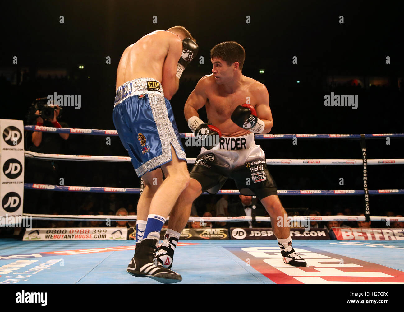 John Ryder (right) and Jack Arnfield during the WBA International ...