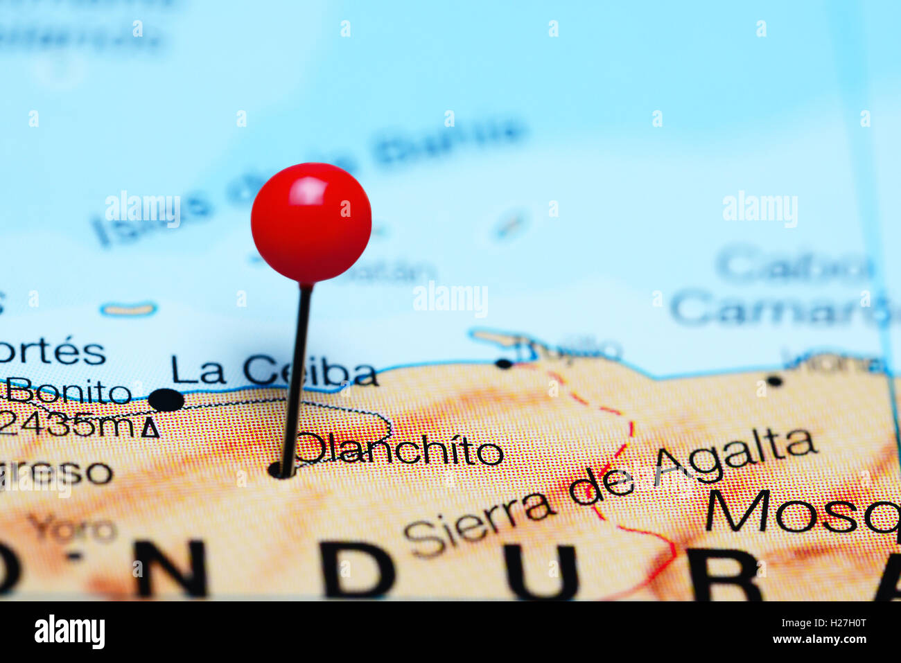 Honduras map hi-res stock photography and images - Alamy