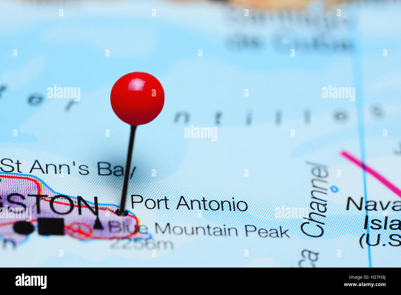 Jamaica tourist map hi-res stock photography and images - Alamy