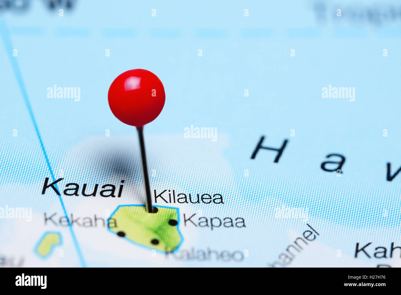 Kauai map hi-res stock photography and images - Alamy