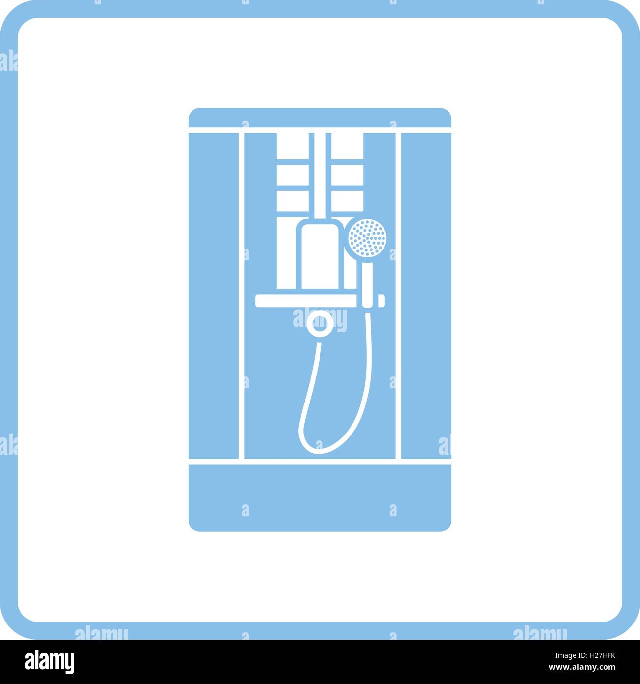 Shower icon. Blue frame design. Vector illustration Stock Vector Image ...