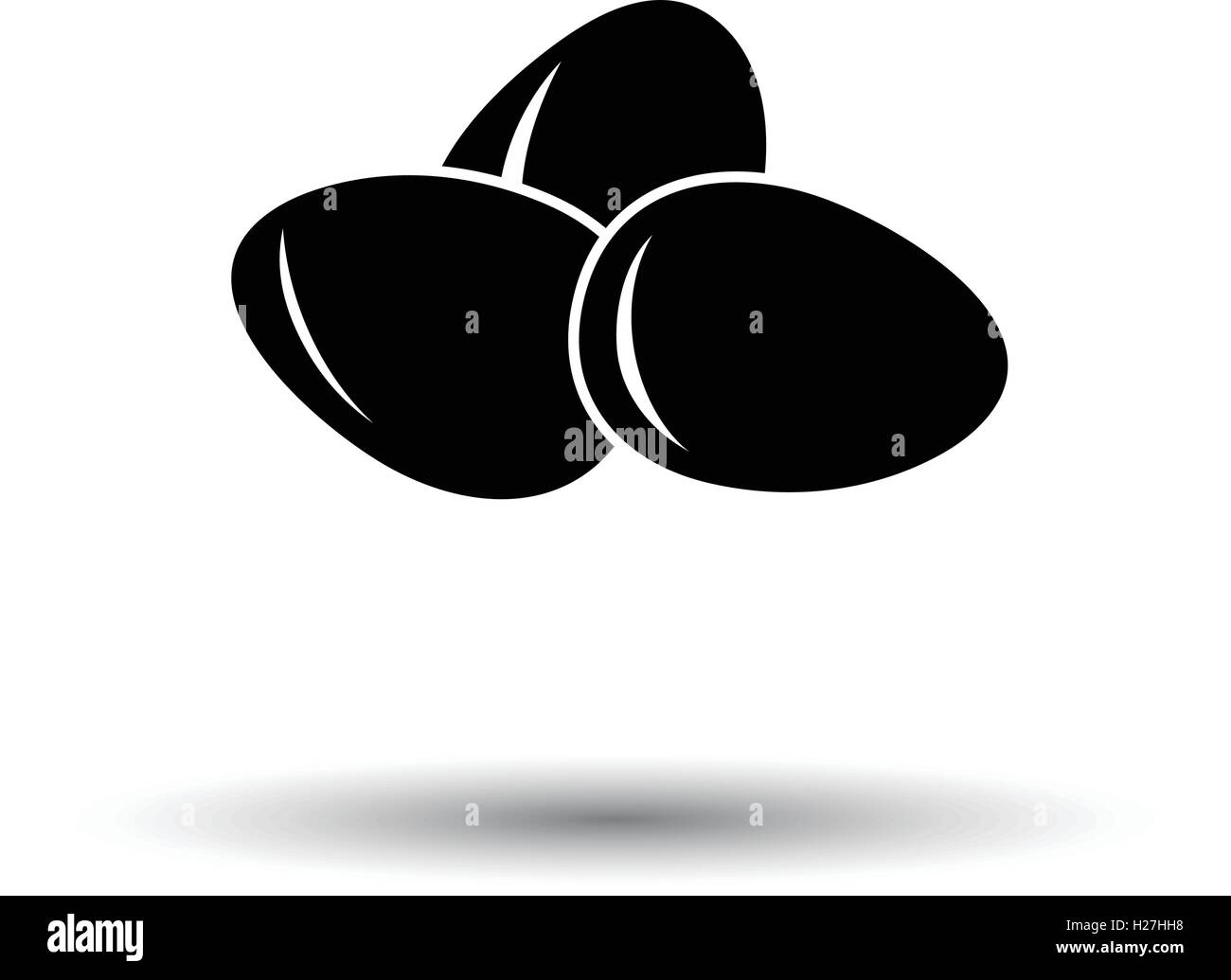 Eggs icon. White background with shadow design. Vector illustration ...