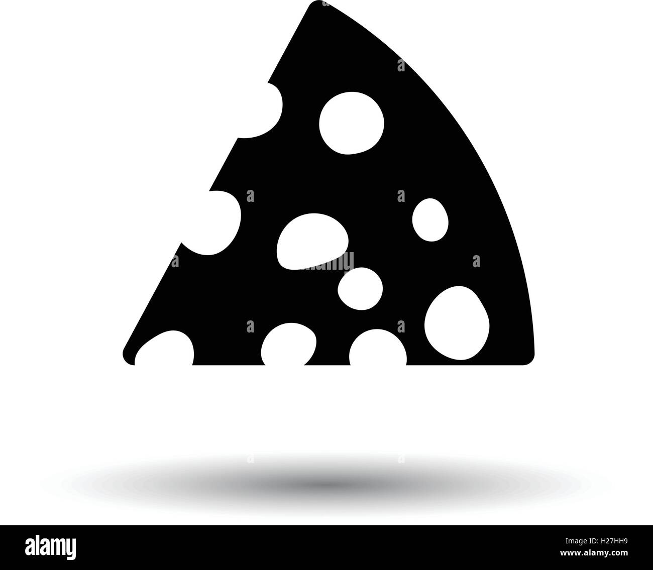 Cheese icon. White background with shadow design. Vector illustration ...