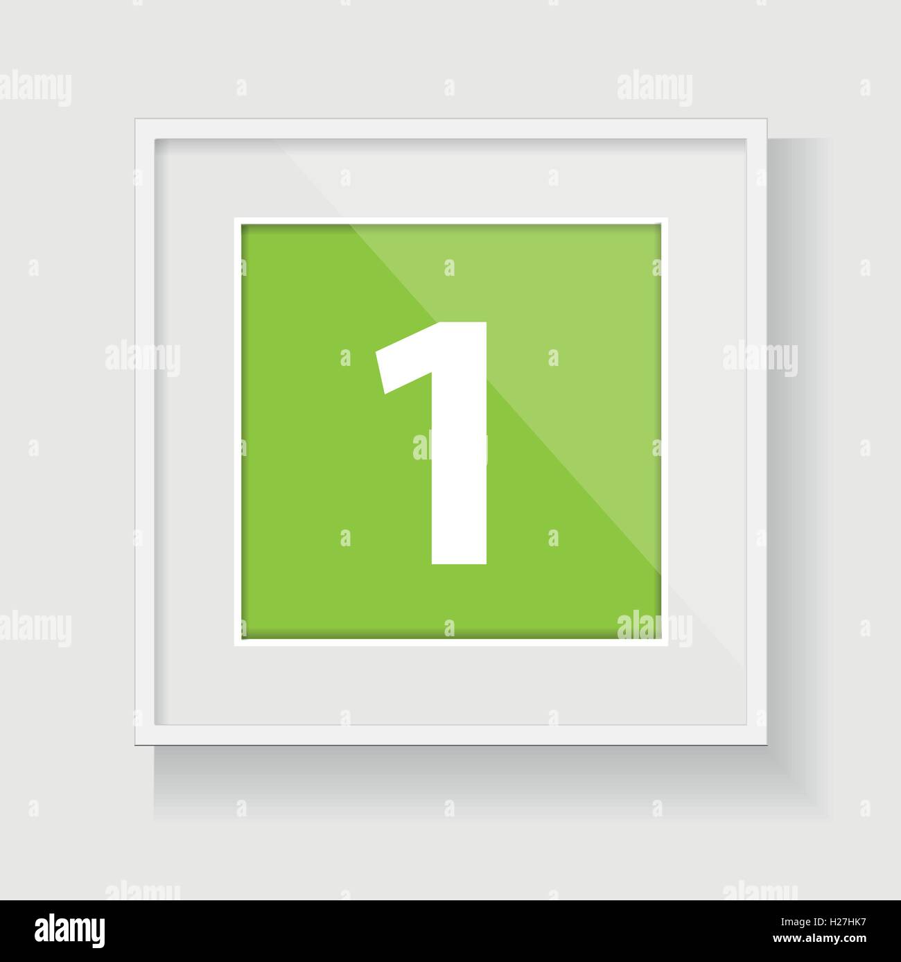 Square frame with number one Stock Vector Image & Art - Alamy