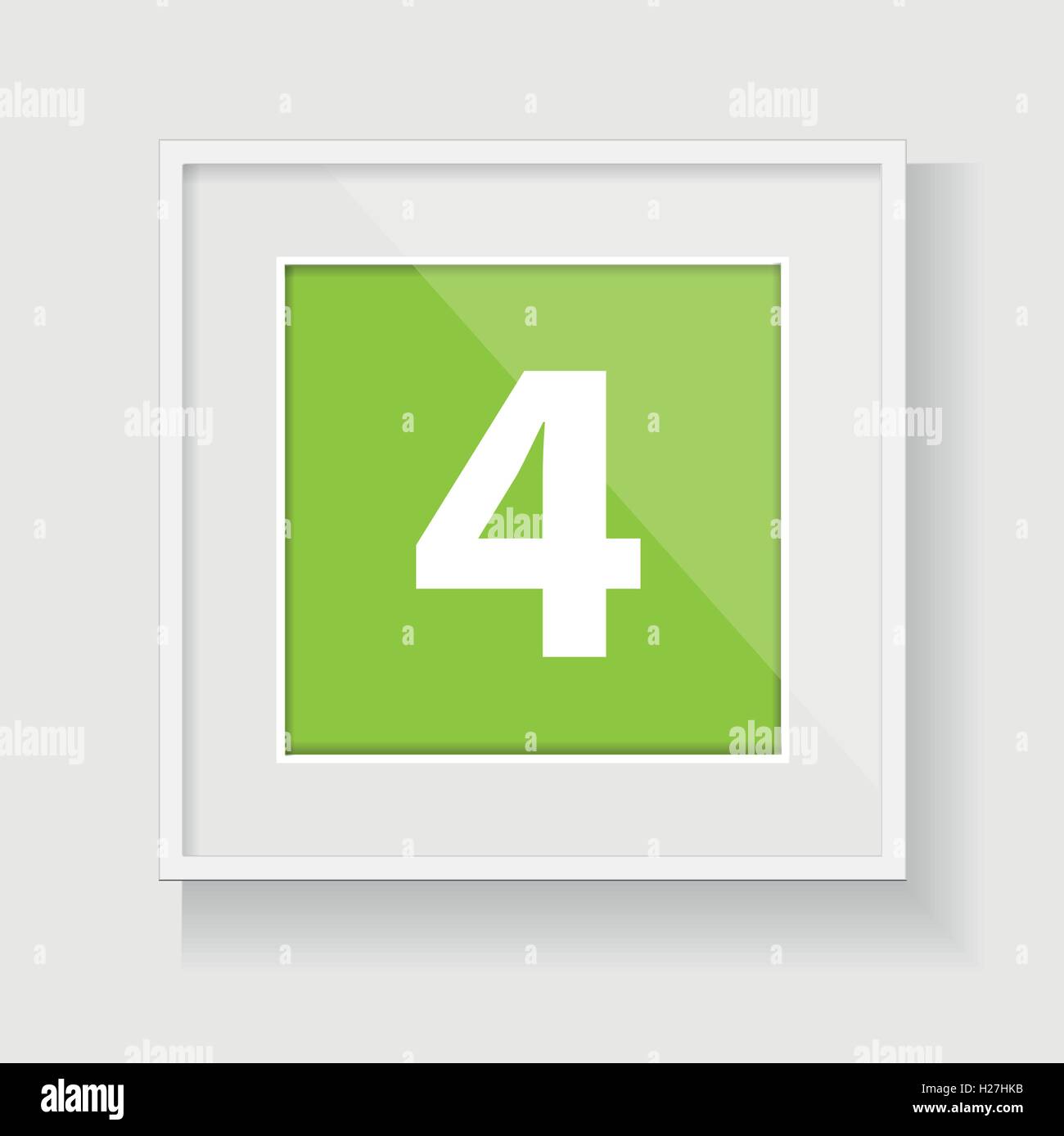 Square frame with number four Stock Vector Image & Art - Alamy