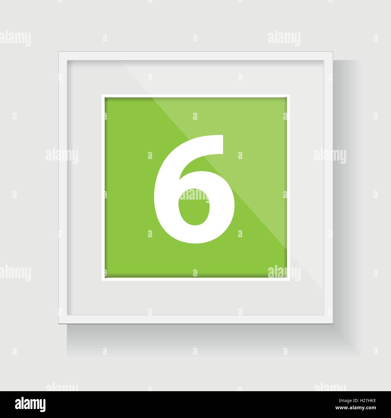 Square frame with number six Stock Vector Image & Art - Alamy