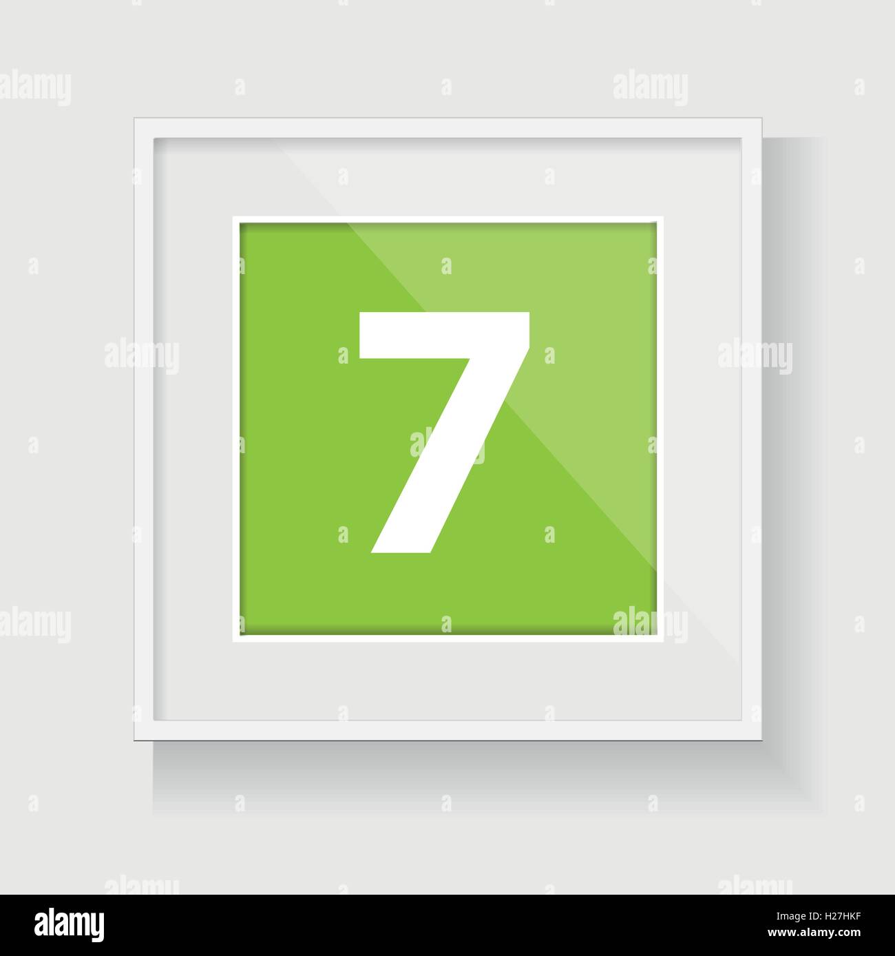 Square frame with number seven Stock Vector Image & Art - Alamy