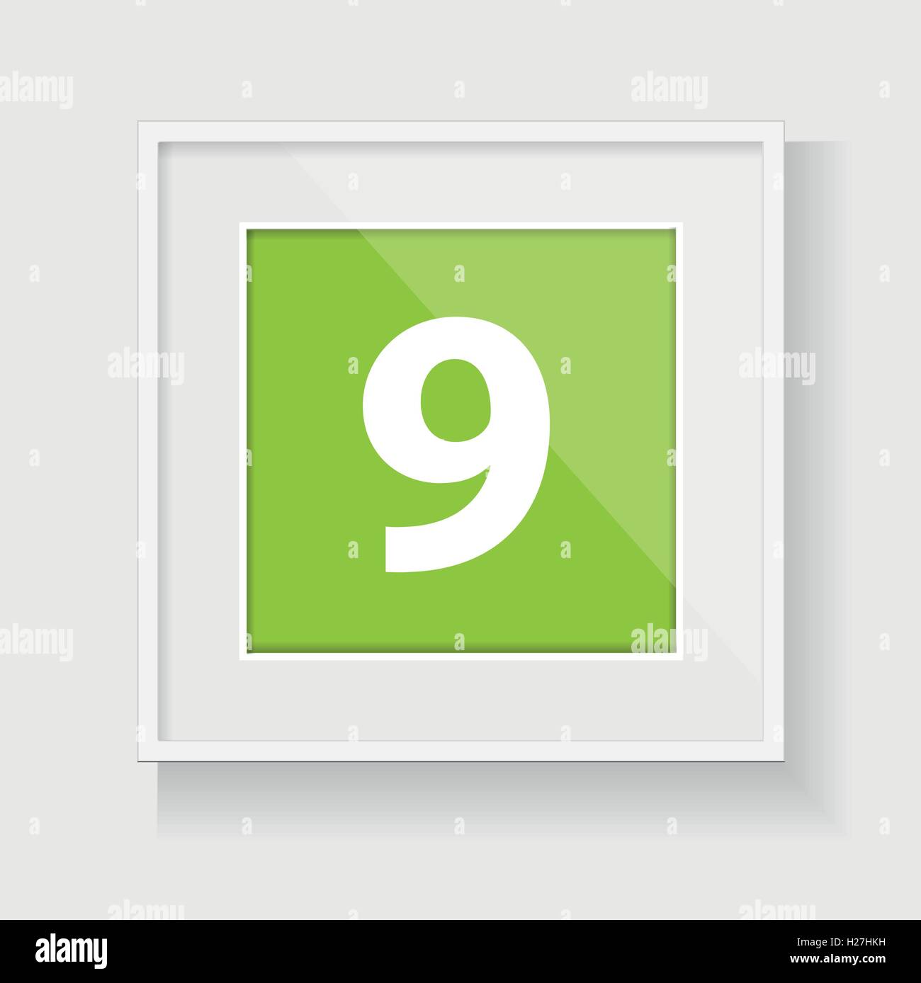 Square frame with number nine Stock Vector Image & Art - Alamy