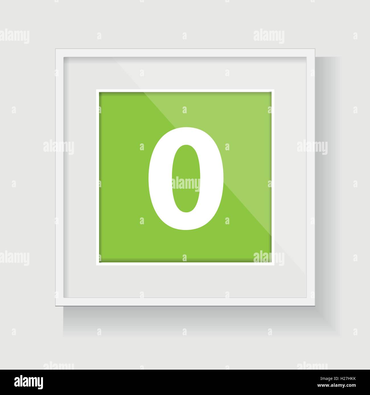 Square frame with number zero Stock Vector Image & Art - Alamy