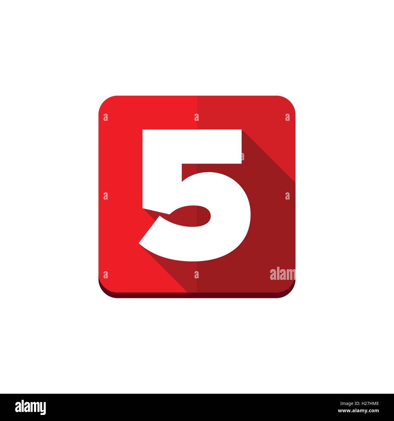 Number five vector button Stock Vector Image & Art - Alamy