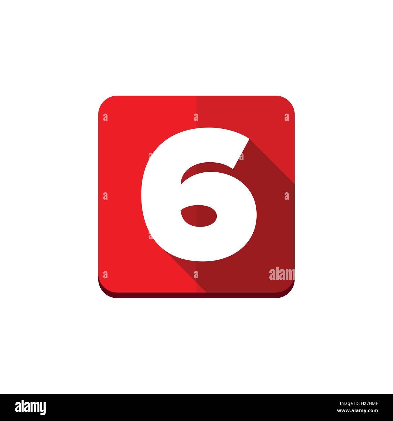 Number six vector button Stock Vector Image & Art - Alamy