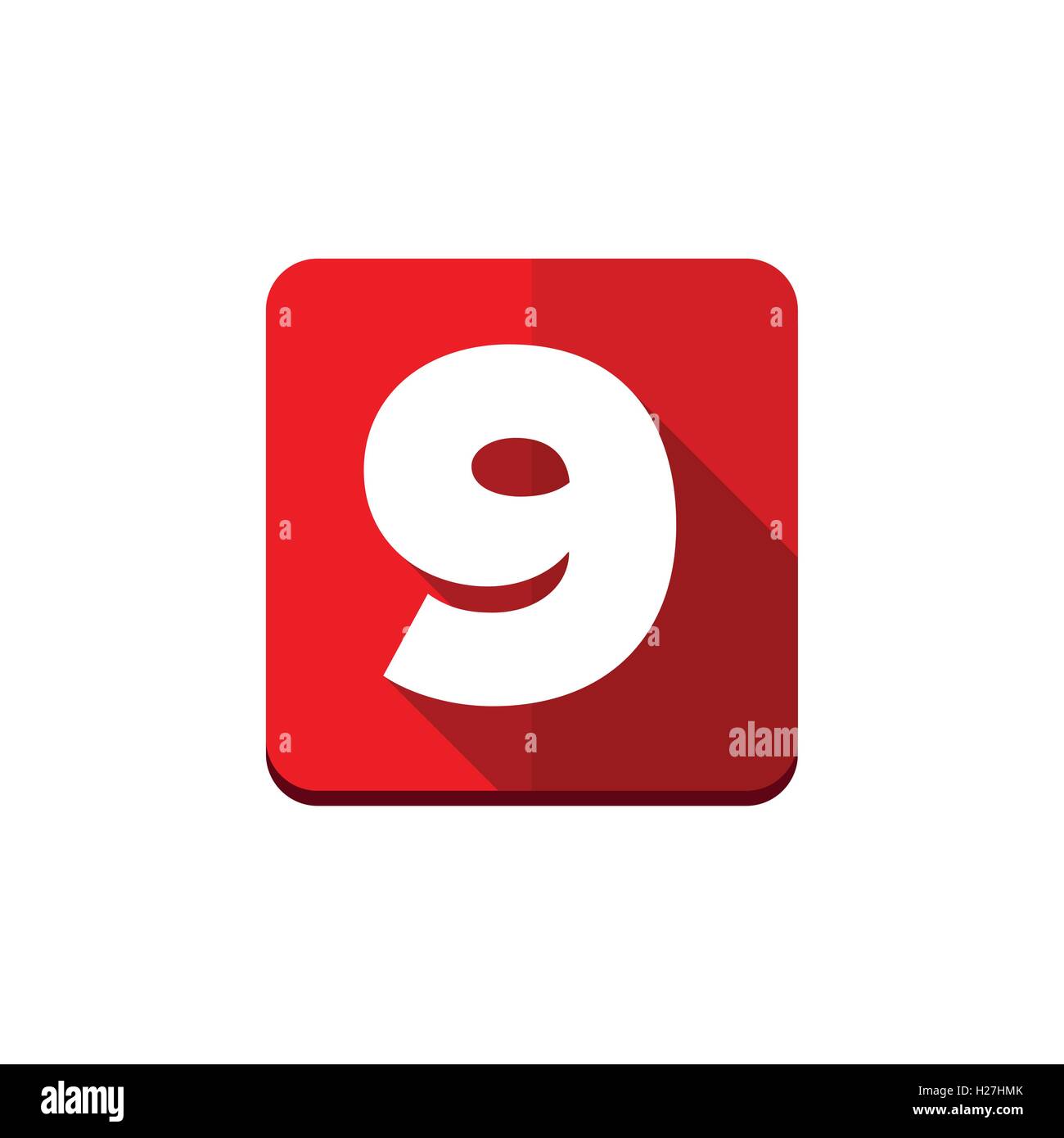 Number nine vector button Stock Vector Image & Art - Alamy