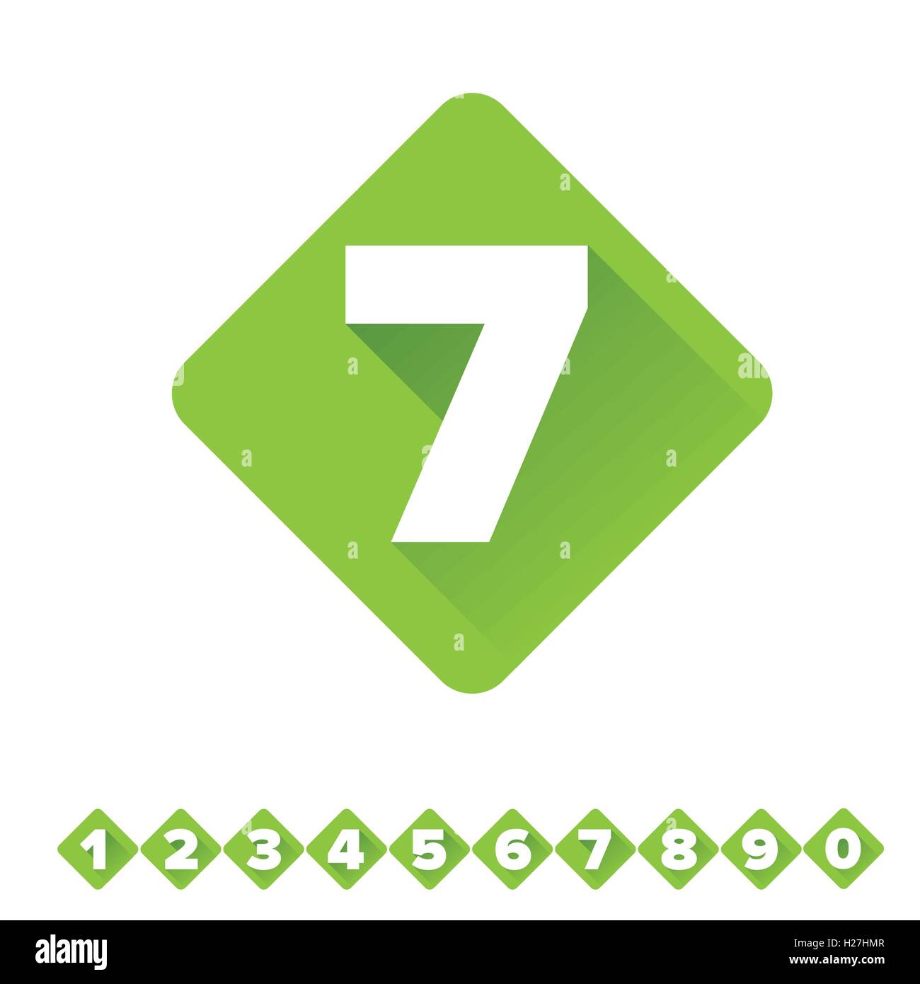 Number vector set green - flat design Stock Vector Image & Art - Alamy