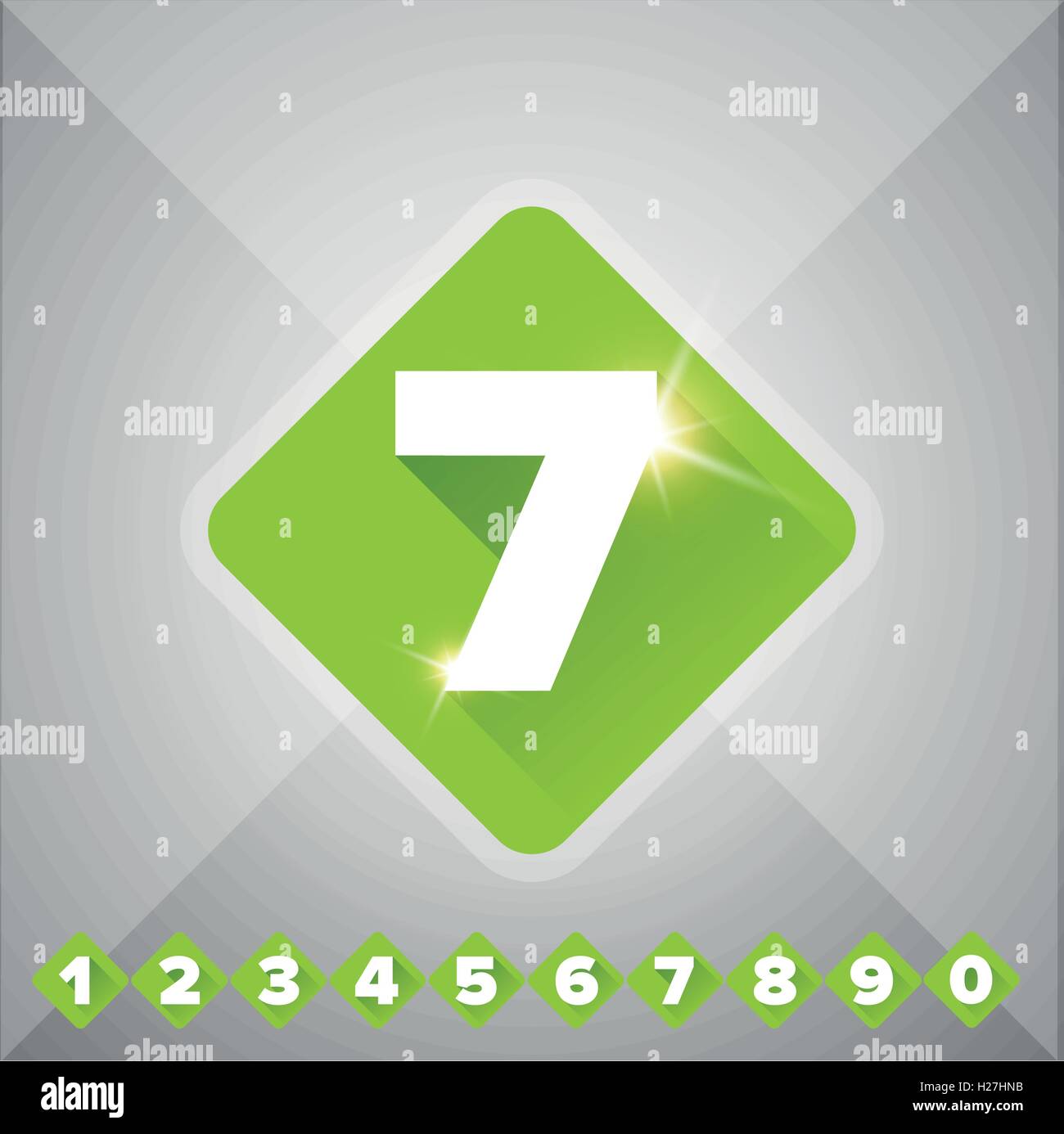 Number vector set green - flat design Stock Vector Image & Art - Alamy