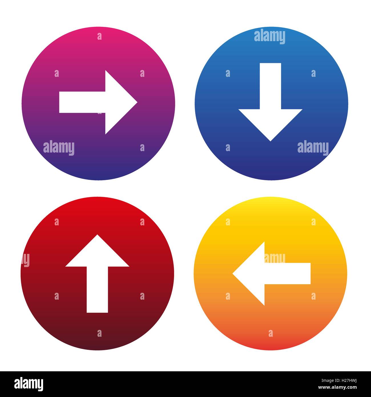 Arrow sign icon set vector Stock Vector Image & Art - Alamy