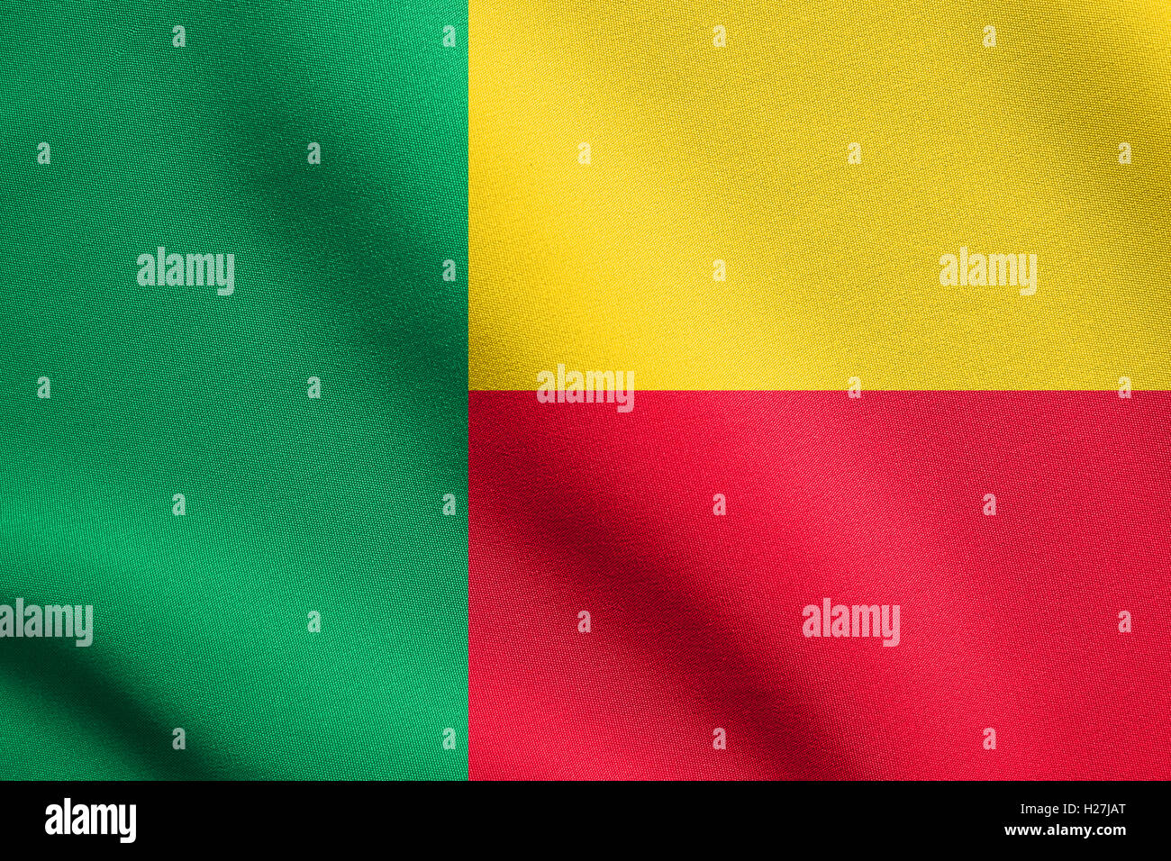 Beninese national official flag. African patriotic symbol, banner ...