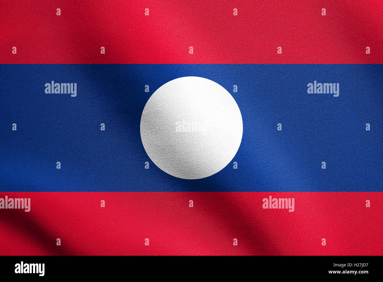 Laotian national official flag. Patriotic symbol, banner, element ...