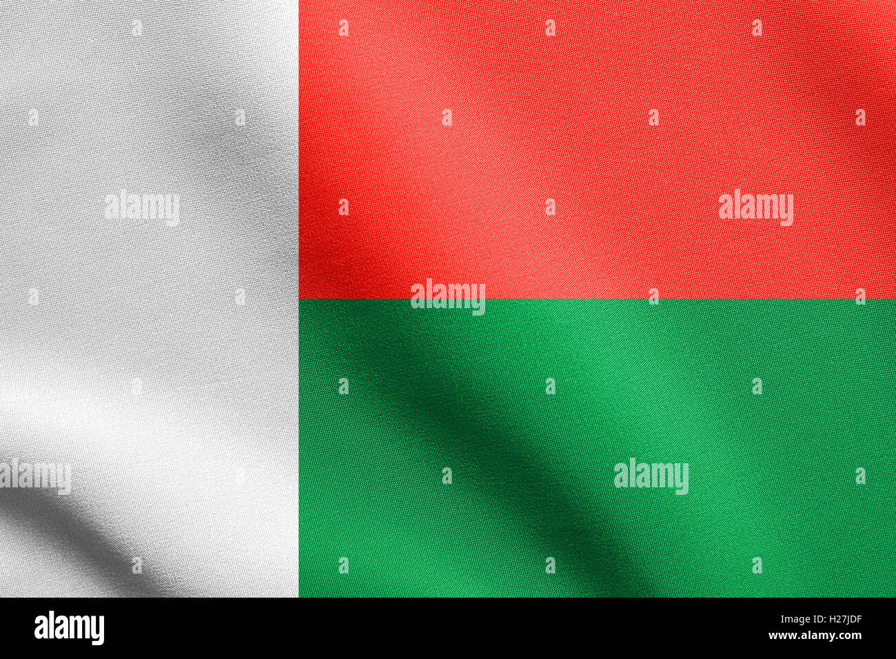 Madagascar national official flag. African patriotic symbol, banner ...