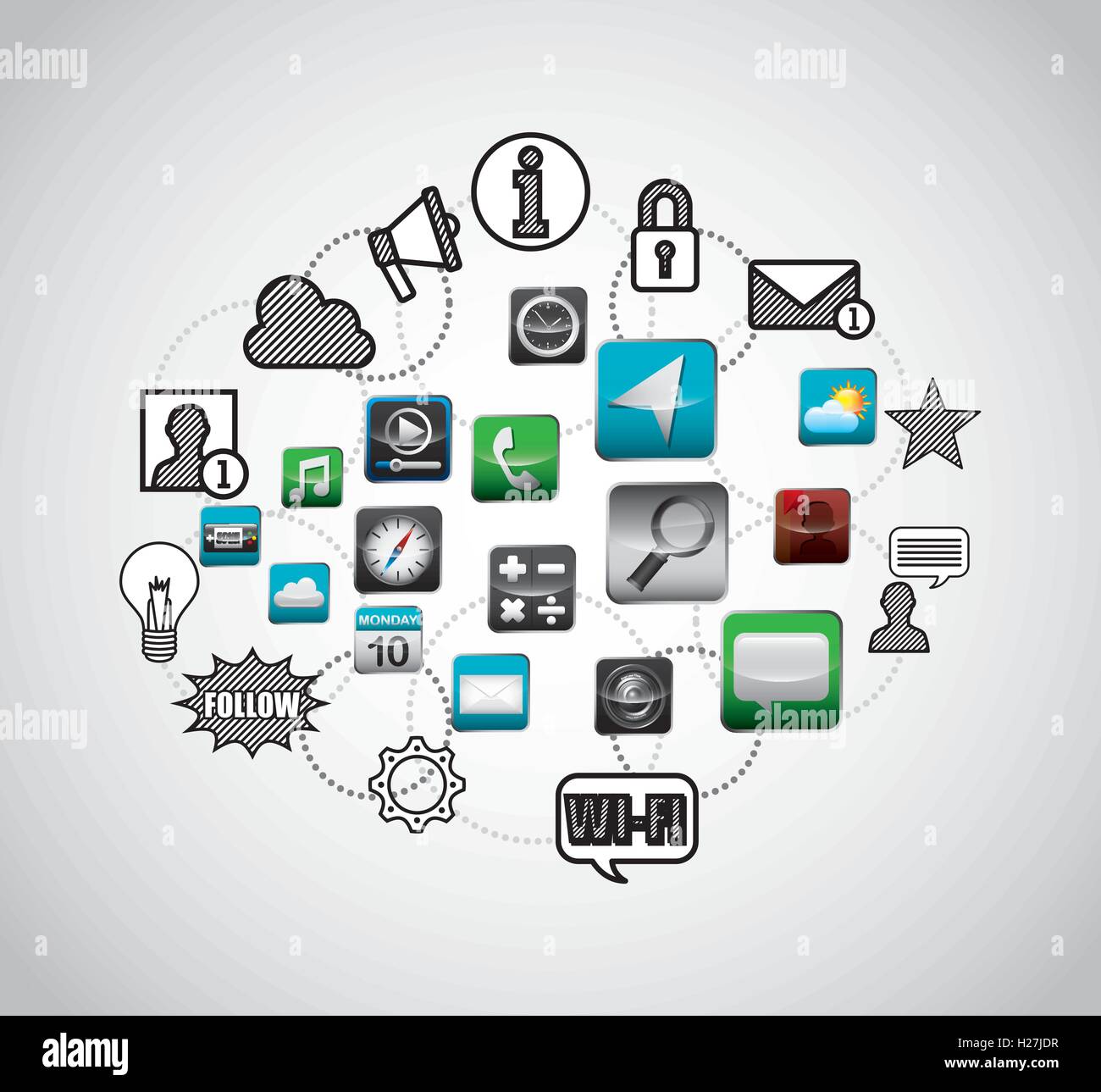 app store technology icons Stock Vector Image & Art - Alamy
